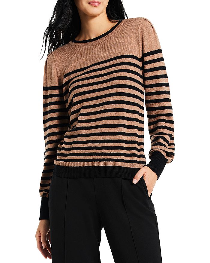 NIC+ZOE Striped Femme Sleeve Sweater | Bloomingdale's