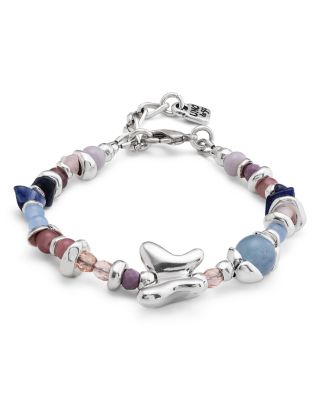 Click here for UNOde50 Sterling Silver-Plated Beaded Bracelet Wit... prices