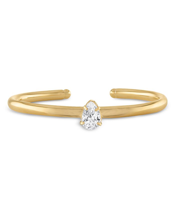 Alexa Leigh Nell Pear Shape Cubic Zirconia Bangle Bracelet in 18K Gold ...