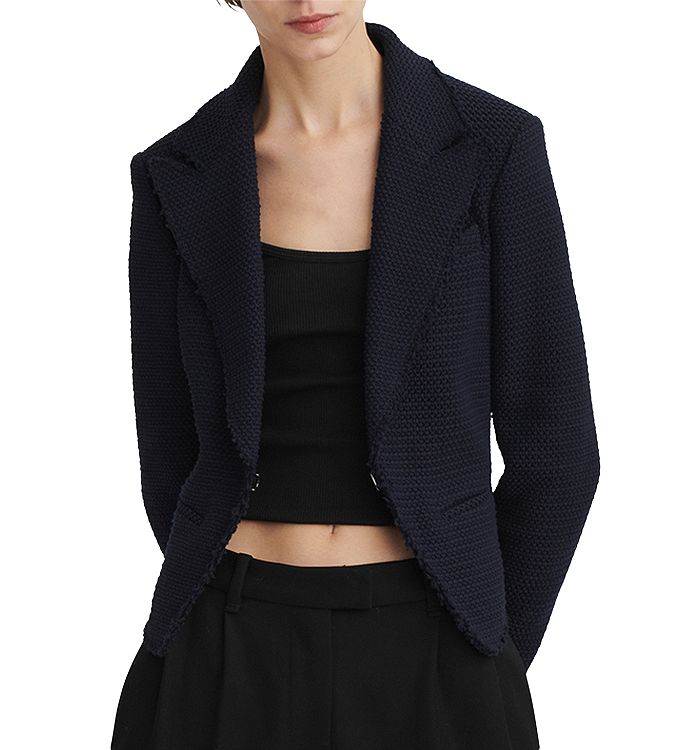 rag & bone Elle Textured Curved Blazer | Bloomingdale's