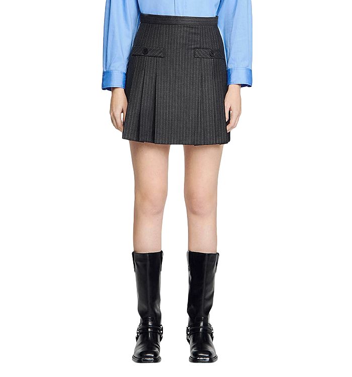 Sandro Omen Pleated Mini Skirt | Bloomingdale's