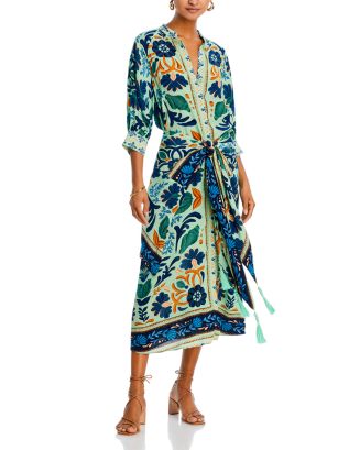 FARM Rio Ocean Tapestry Midi Dress - Exclusive | Bloomingdale's