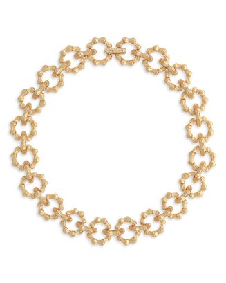 Anabel Aram Sculpted Bamboo Chain Necklace in 18K Gold Plated, 17 ...