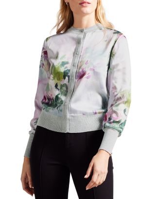 Ted Baker Printed Woven Front Cardigan | Bloomingdale's