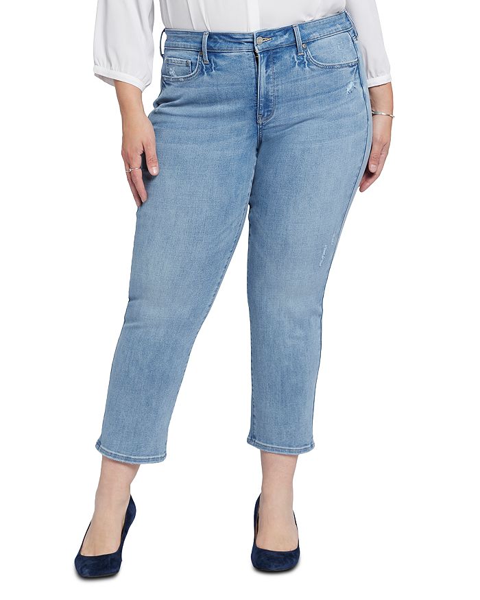 NYDJ Plus Marilyn Straight Ankle Jeans in Lakefront | Bloomingdale's