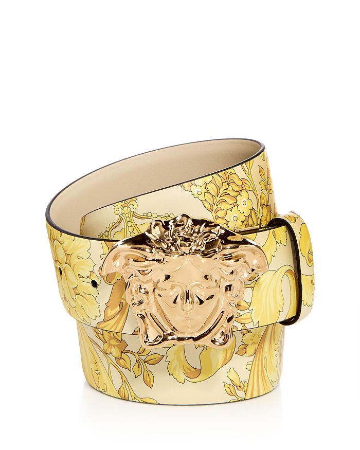 Versace Men's Barocco Print Reversible Leather Belt | Bloomingdale's