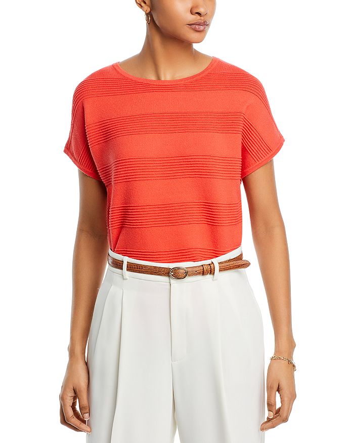 T Tahari Striped Extended Sleeve Top | Bloomingdale's