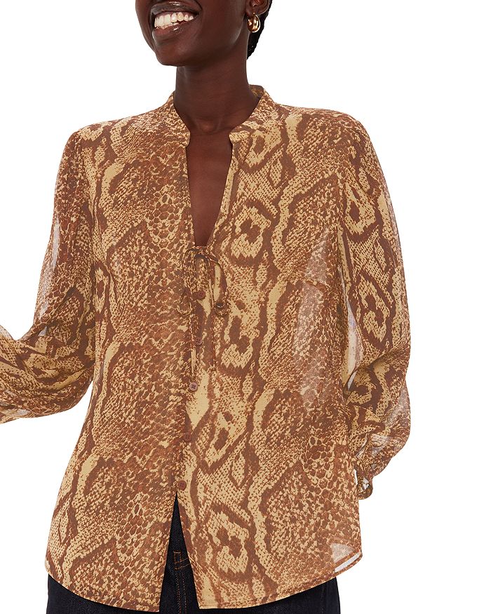 Whistles Serpent Print Shirt | Bloomingdale's