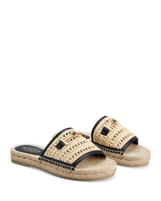 Tod's Women's T Ring Crochet Slides Sandals | Bloomingdale's