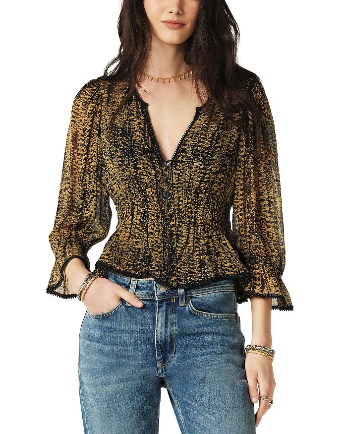 ba&sh Chili Silhouette V Neck Top | Bloomingdale's