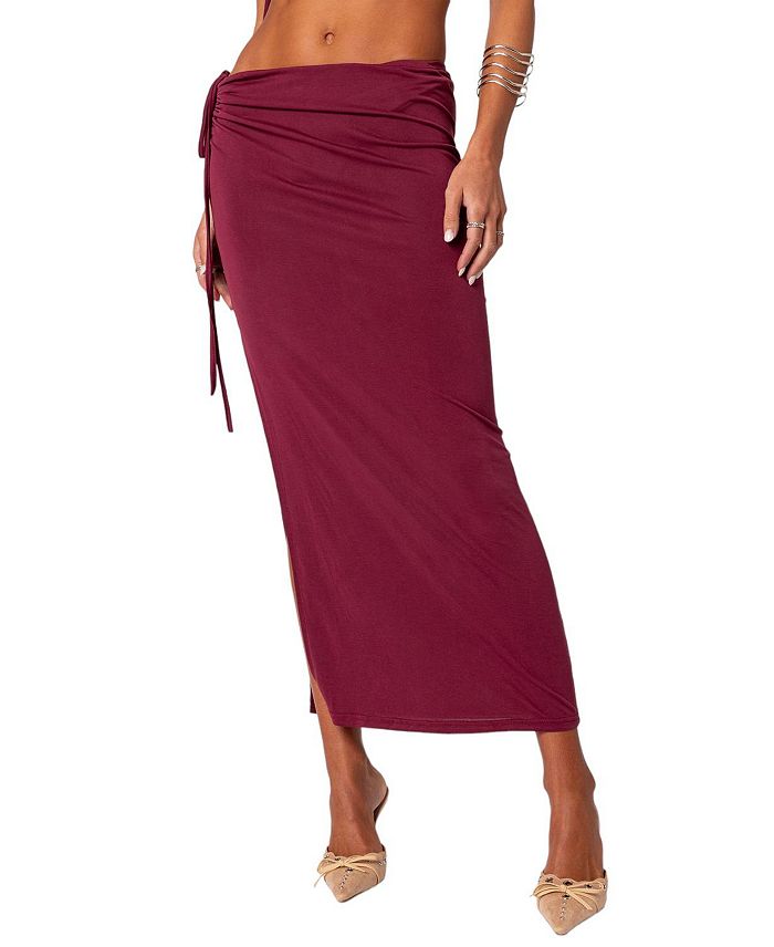 Edikted Frankie Drawstring Slit Maxi Skirt | Bloomingdale's