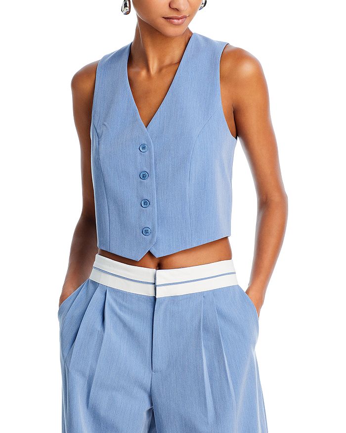 WAYF Preston Cropped Vest | Bloomingdale's