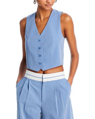 WAYF Preston Cropped Vest | Bloomingdale's