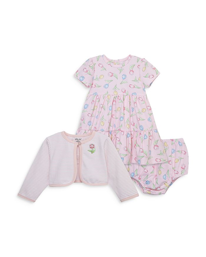 Little Me Baby Girls' Tulip Cardigan, Dress, & Bloomers Set - Baby ...