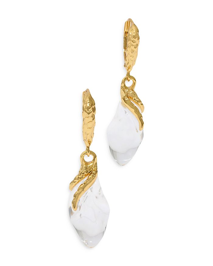 Alexis Bittar Liquid Vine Lucite Raindrop Leverback Earrings ...