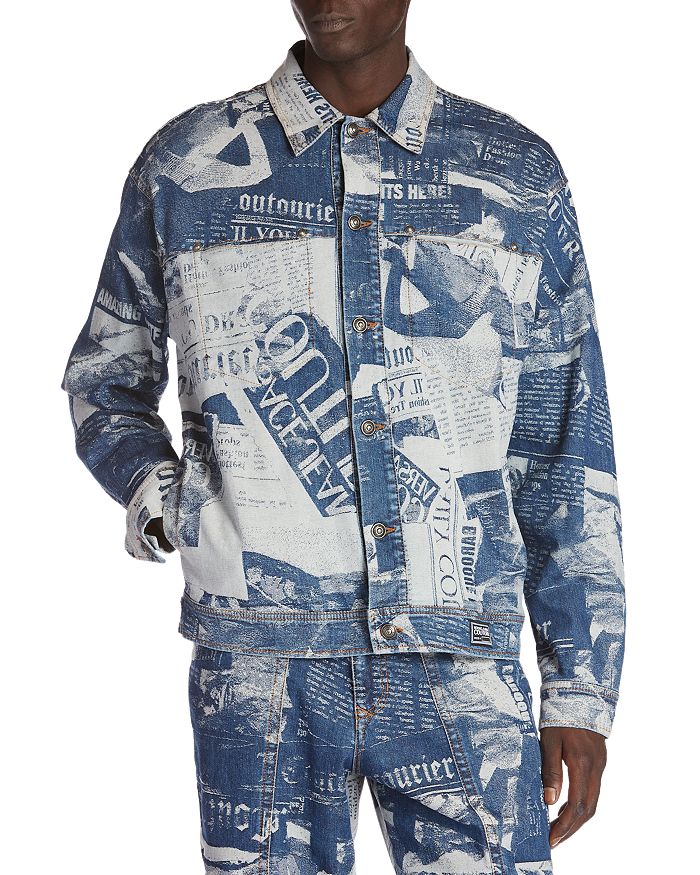 Versace Jeans Couture D Fix Ind Jacq Magaz Cotton Blend Jacket ...