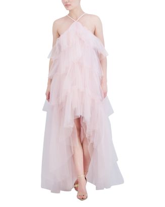 BCBGMAXAZRIA Tiered Ruffle High Low Dress | Bloomingdale's