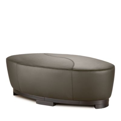 Click here for Giuseppe Nicoletti Hollister Oval Leather Ottoman prices