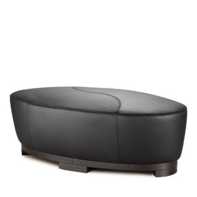 Click here for Giuseppe Nicoletti Hollister Oval Leather Ottoman prices