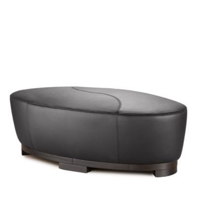 Click here for Giuseppe Nicoletti Hollister Oval Leather Ottoman prices