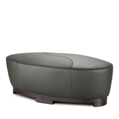 Click here for Giuseppe Nicoletti Hollister Oval Leather Ottoman prices