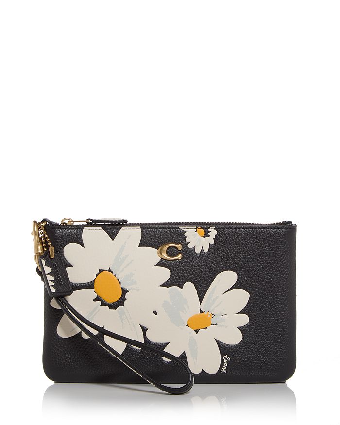 COACH Daisy Print Small Leather Wristlet | Bloomingdale's