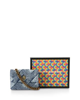 Click here for Kurt Geiger London Micro Kensington Denim Crossbod... prices