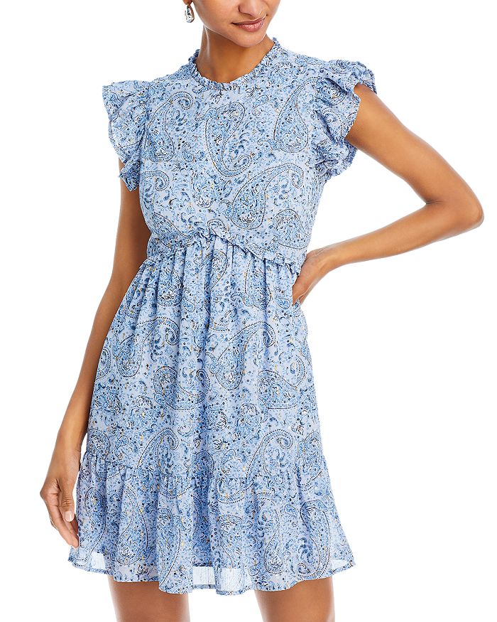 AQUA Ruffle Trim Mini Dress - Exclusive | Bloomingdale's