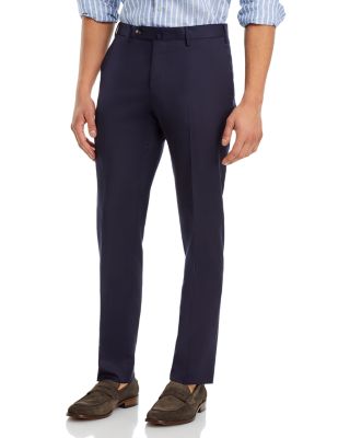 Click here for Pt Torino Slim Fit Flat Front Wool Trousers prices