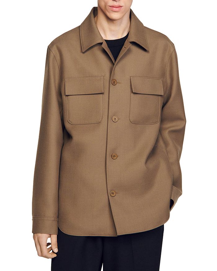 Sandro Button Up Overshirt | Bloomingdale's