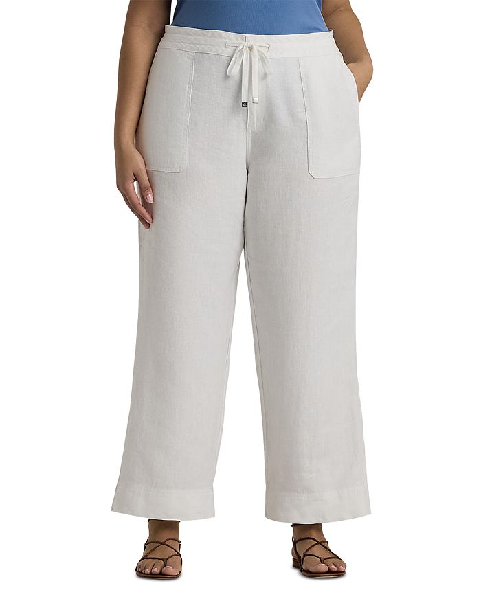 Ralph Lauren Plus Linen Drawcord Pants | Bloomingdale's