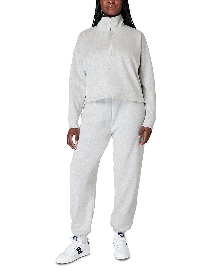 Sweaty Betty Sand Wash Funnel Neck Half Zip Top & Cuffed Pants ...
