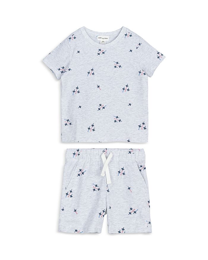 Miles The Label Boys' Fighter Jet Tee & Short Set - Little Kid, Big Kid ...