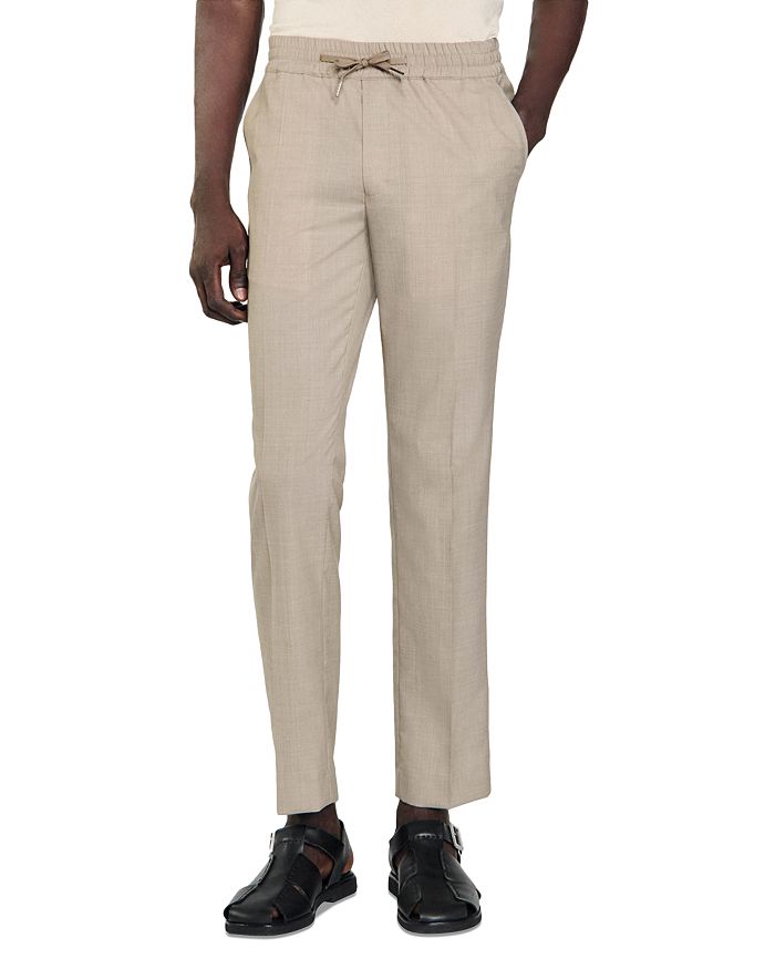 Sandro New Alpha Drawstring Straight Leg Pants | Bloomingdale's