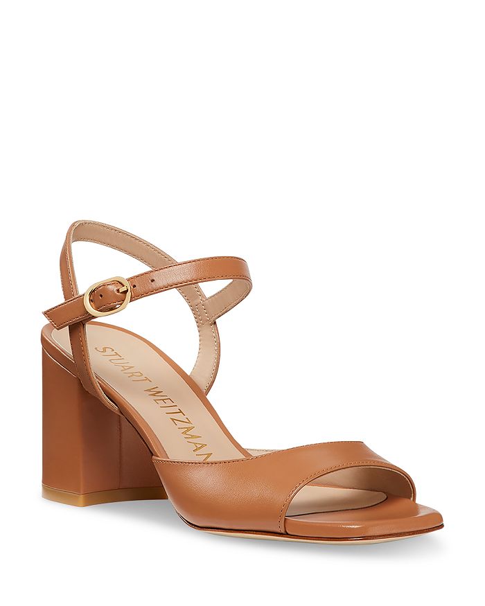 Stuart Weitzman Women's Tia 75 Block Heel Sandals | Bloomingdale's
