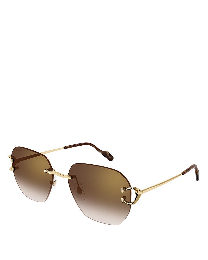 Cartier Signature C Square Sunglasses, 58mm | Bloomingdale's