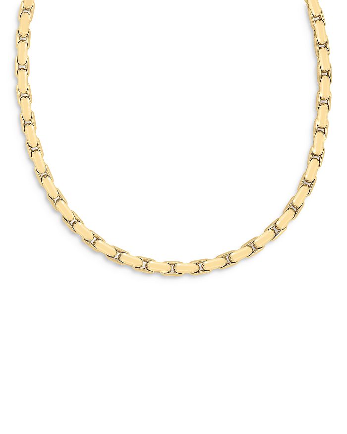 Roberto Coin 18K Yellow Gold Bold Gold Oro Classic Elongated Box Link ...