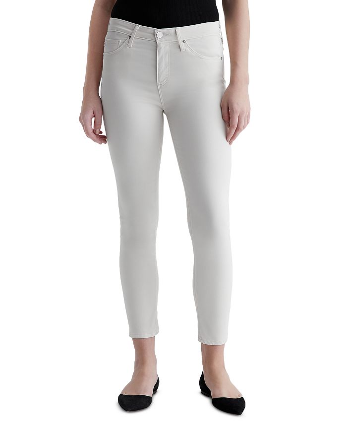AG Prima Mid Rise Crop Jeans in Ivory Dust | Bloomingdale's