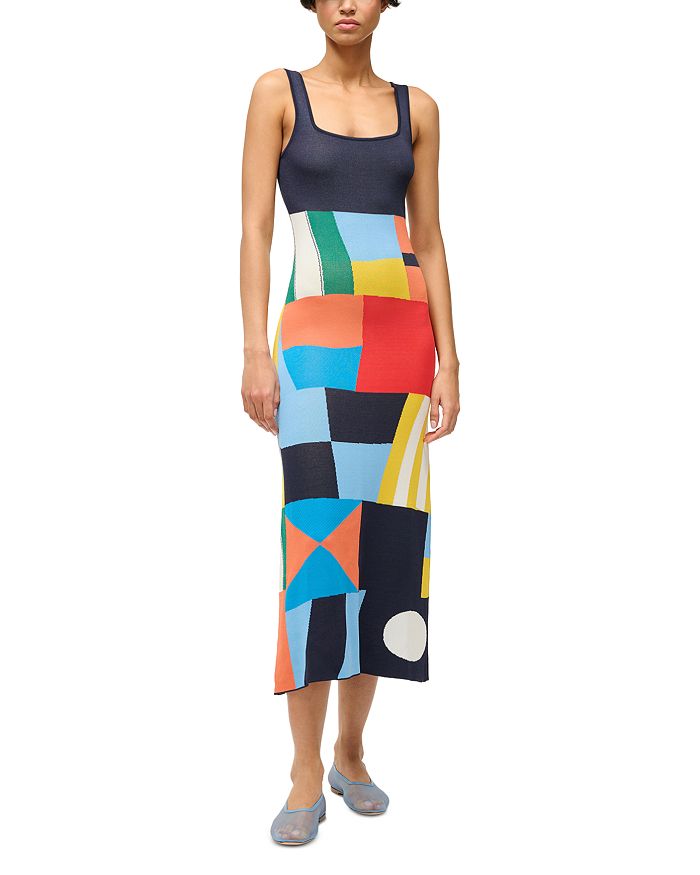STAUD Katie Color Blocked Dress | Bloomingdale's