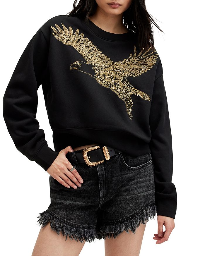 ALLSAINTS Flite Beaded Sweatshirt | Bloomingdale's