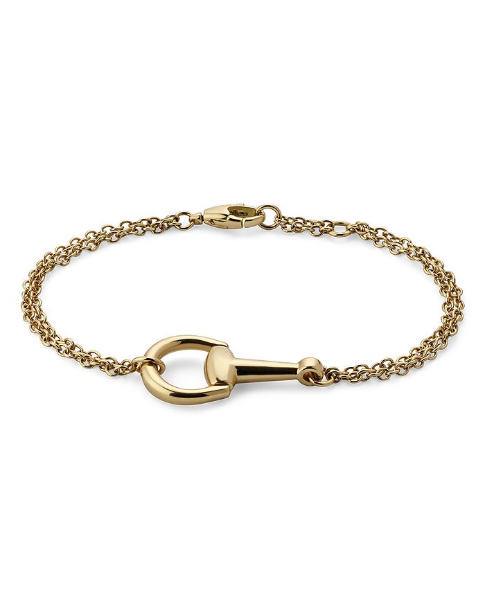 Gucci 18K Yellow Gold Horsebit Chain Bracelet | Bloomingdale's
