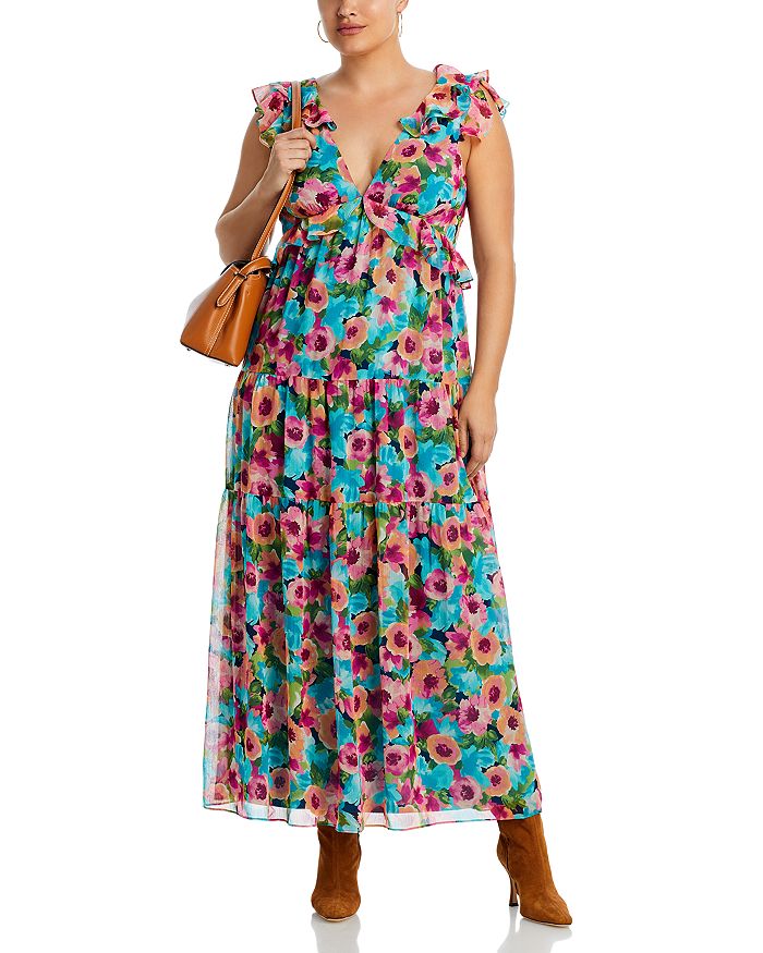 AQUA Ruffled Maxi Dress - Exclusive | Bloomingdale's