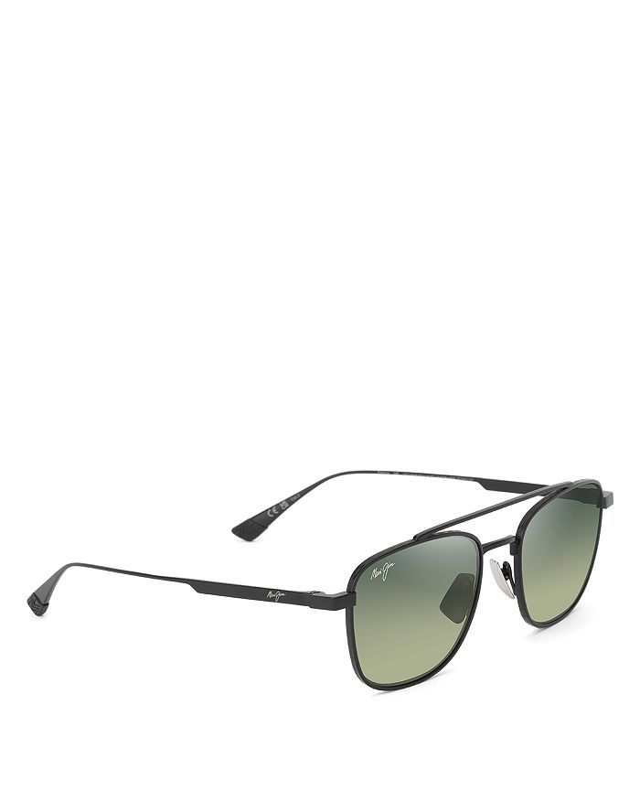 Maui Jim Kahana Aviator Square Sunglasses, 53mm | Bloomingdale's