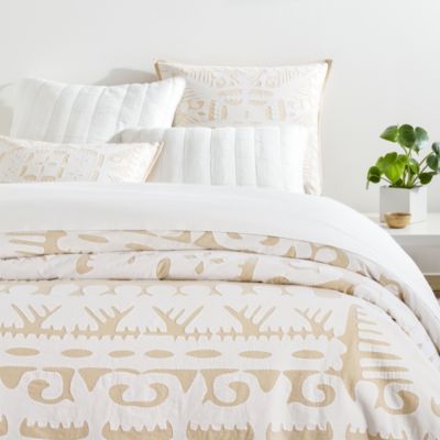 Annie Selke Knight Wood Cutwork Coverlet  Twin