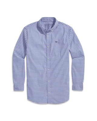 Vineyard Vines Boys On-The-Go Brrr Gingham Button Down Shirt - Little Kid  Big Kid