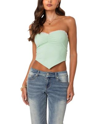 Edikted Cinched Strapless Triangle Top | Bloomingdale's