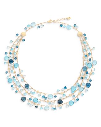 Marco Bicego 18K Yellow Gold Paradise Topaz London Blue & Swiss Blue ...
