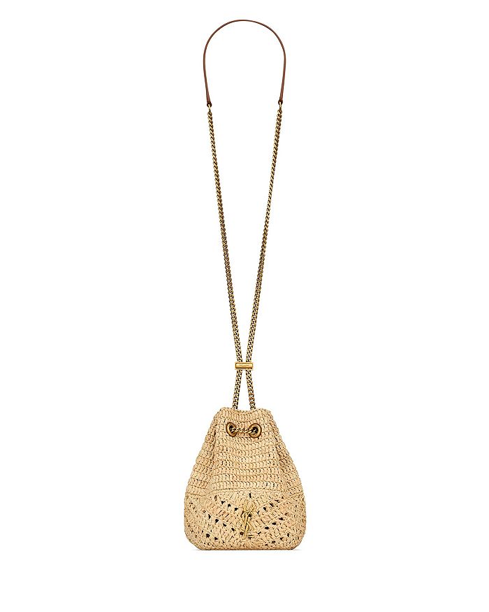 Saint Laurent Mini Joe in Raffia Bag | Bloomingdale's