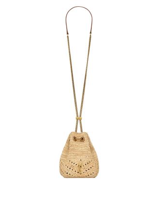 SAINT LAURENT Mini Joe in Raffia Bag | Bloomingdale's