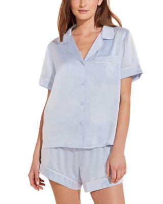 Click here for Eberjey Inez Washable Silk Short Pajama Set prices